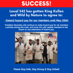 HAZARD PAY EXTENDED FOR LOCAL 342 MEMBERS WORKING IN KING KULLEN AND ...